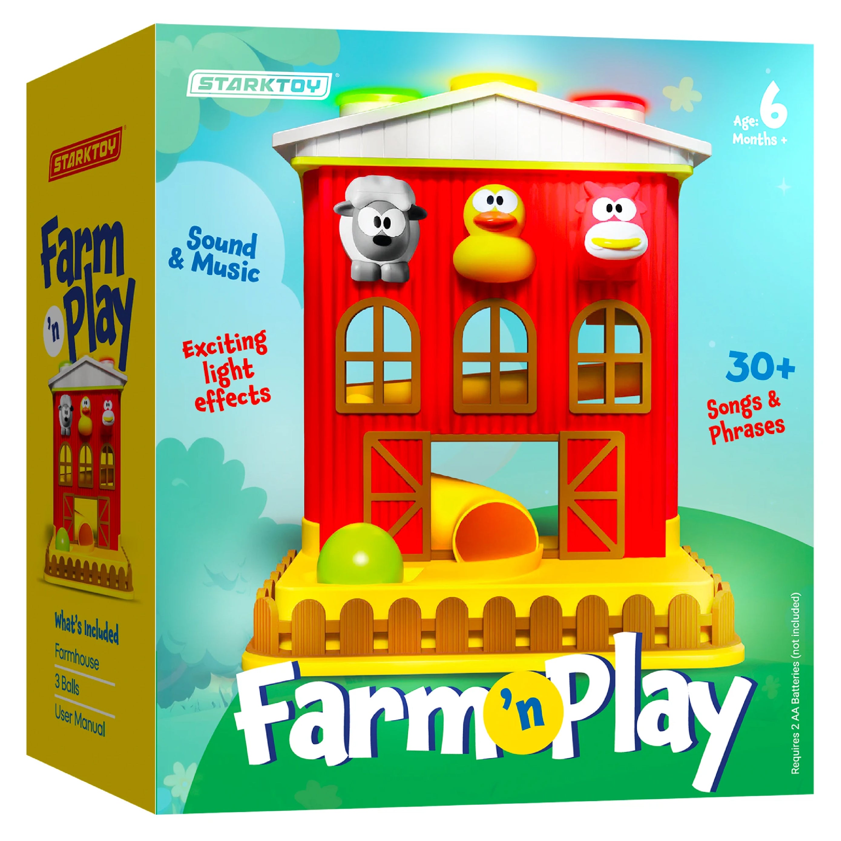 Farm 'n Play Pound A Ball Barn House, Interactive Fun Learning Toy ...