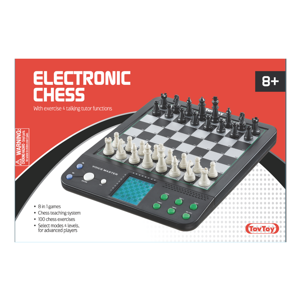 Electronic Magnetic Chess and Checkers Set 10", 8-in-1 Board Games, Di ...
